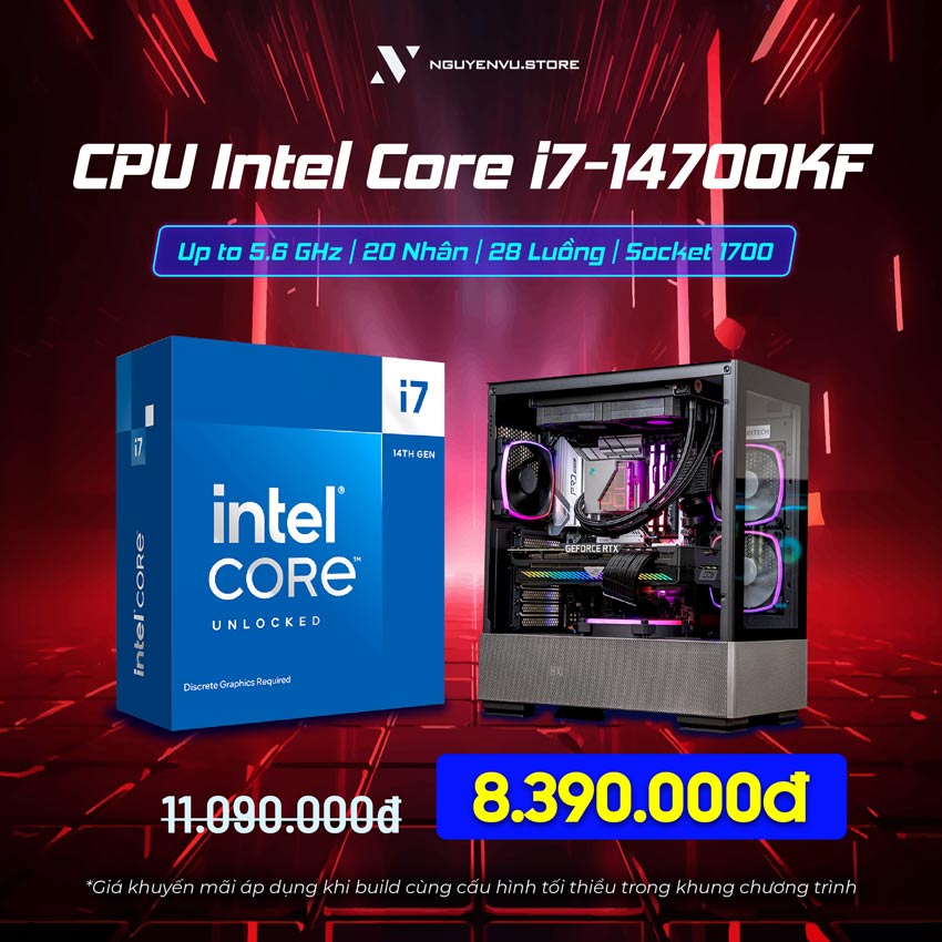 CPU Intel Core I7 14700KF | Giá Tốt Tháng Hai 2024