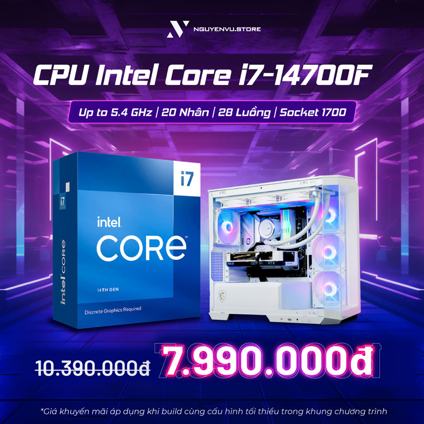 CPU Intel Core I7 14700F | Giá Tốt Tháng Sáu 2024