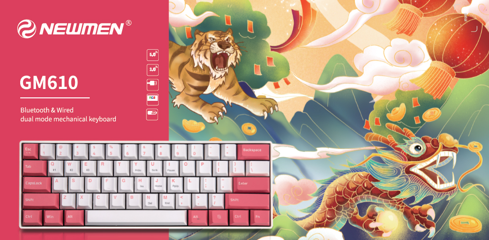 Bàn Phím Cơ Newmen GM610 Pro RGB Hotswap | Nguyễn Vũ
