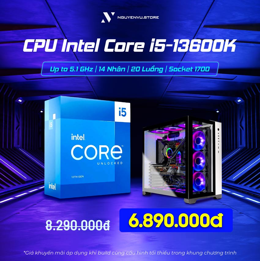 CPU Intel Core I5-13600K - Intel Thế Hệ 13 | Chính Hãng