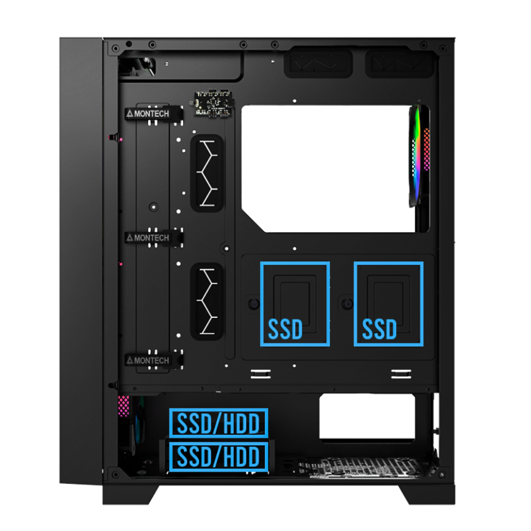 Vỏ Case Montech AIR 1000 Premium Black - MAIANH PC