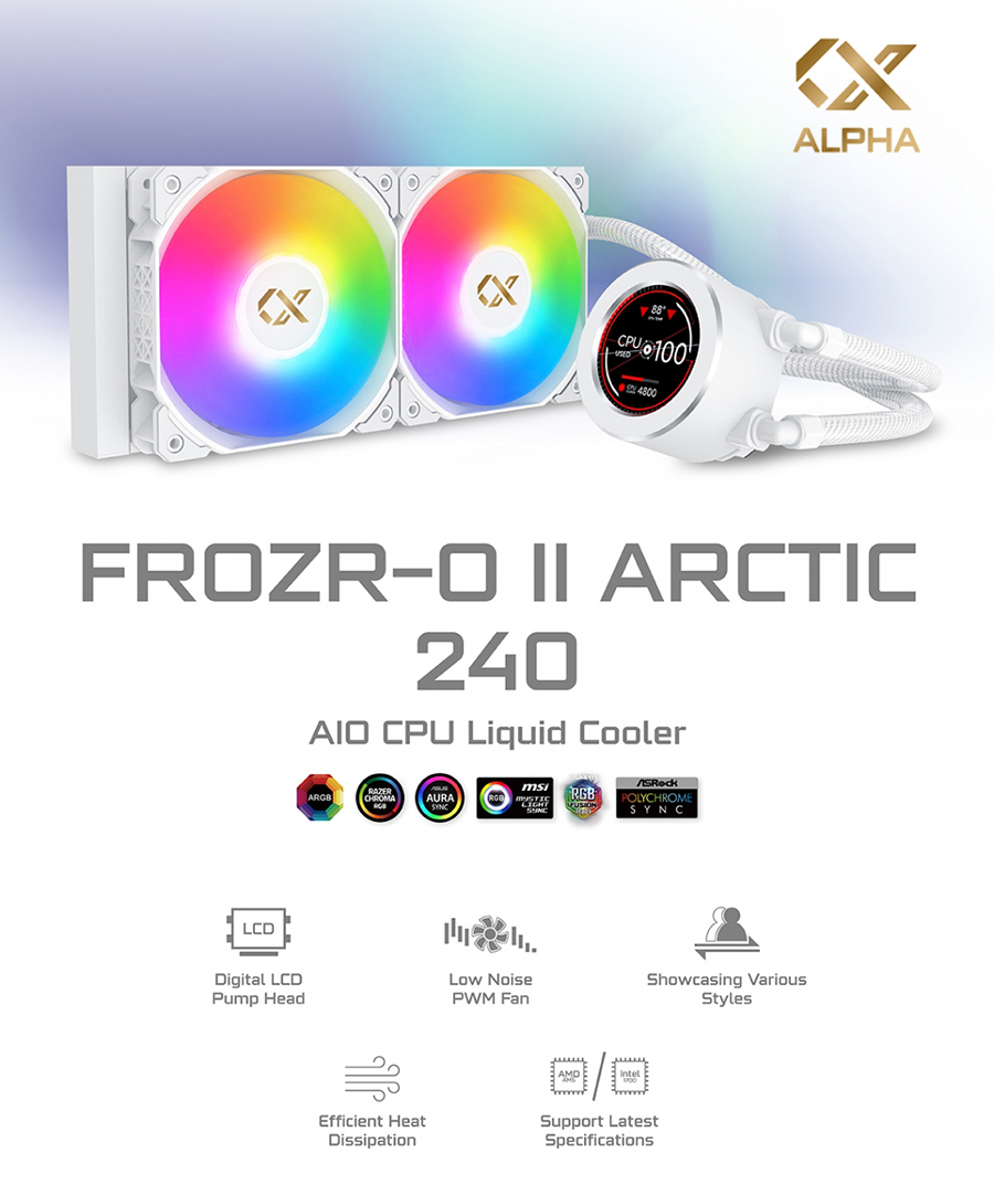 Tản Nhiệt Nước XIGMATEK Frozr-O II Arctic 240 ARGB
