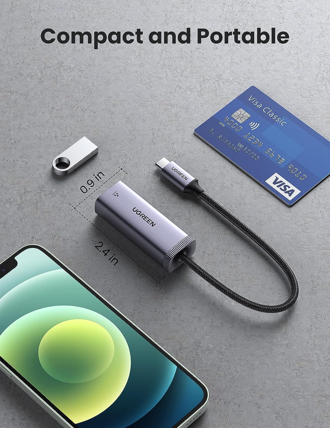 Cáp Chuyển USB Type C Sang LAN 1Gbps Ugreen 40322