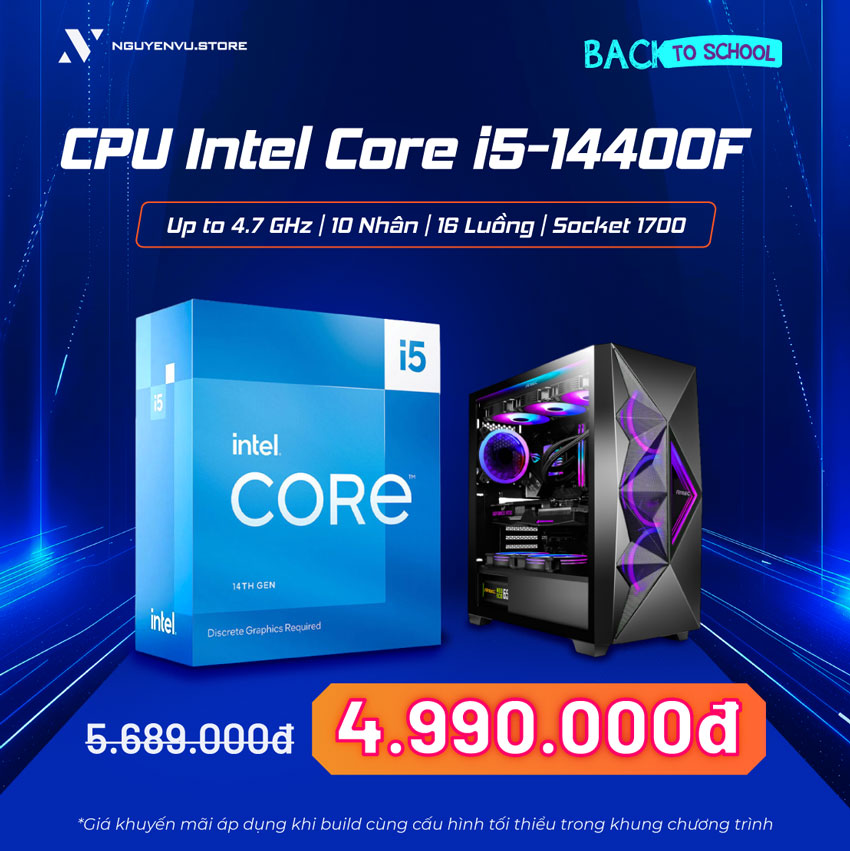 CPU Intel Core I5 14400F | Giá Tốt Tháng Chín 2024