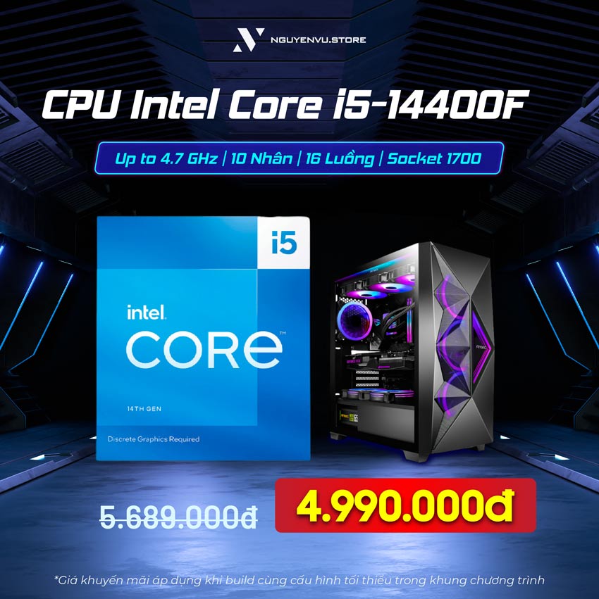 CPU Intel Core I5 14400F | Giá Tốt Tháng Tư 2024