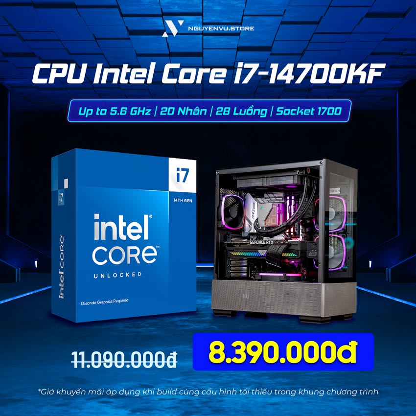 CPU Intel Core I7 14700KF | Giá Tốt Tháng Ba 2024