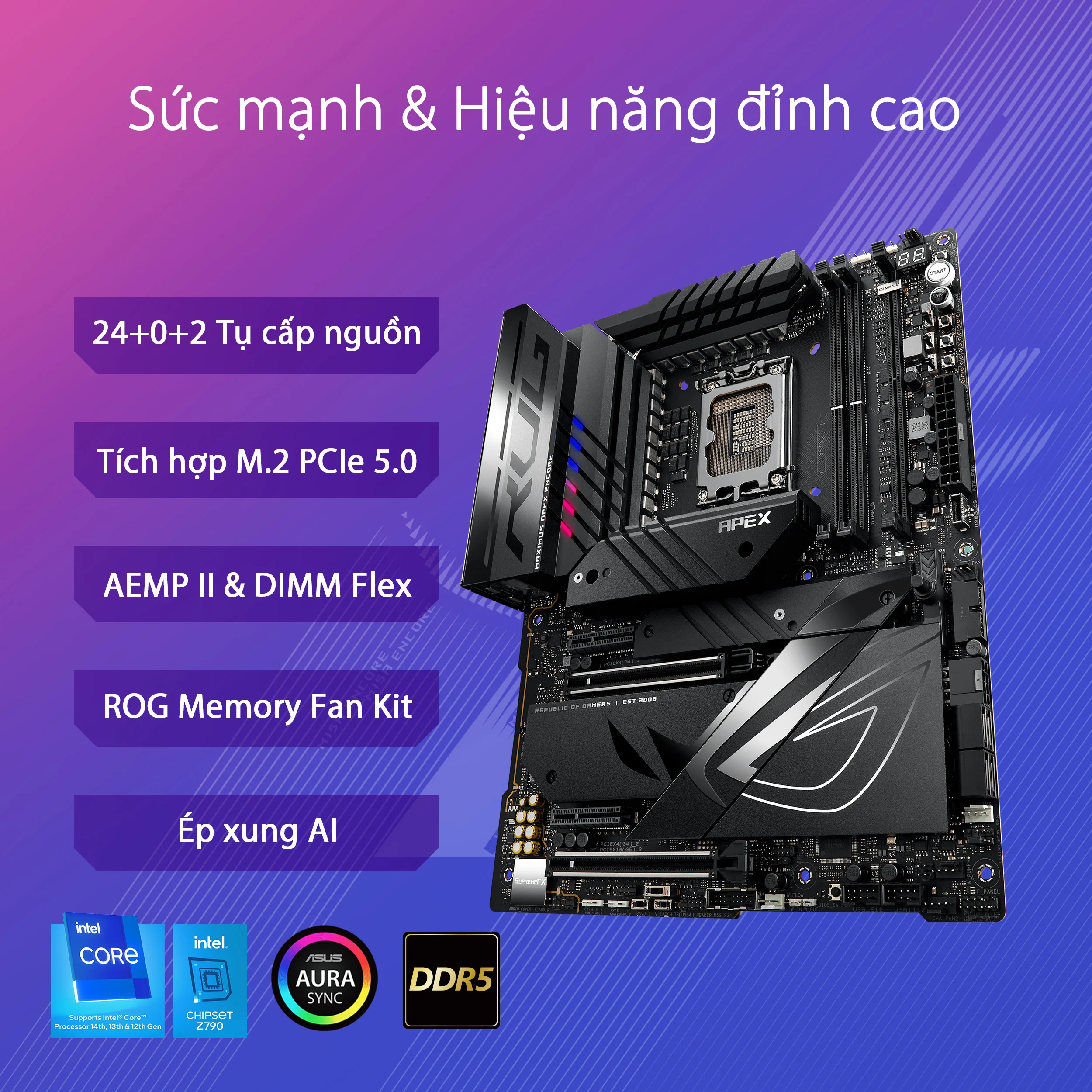 Mainboard ASUS ROG MAXIMUS Z790 APEX ENCORE Giá Rẻ