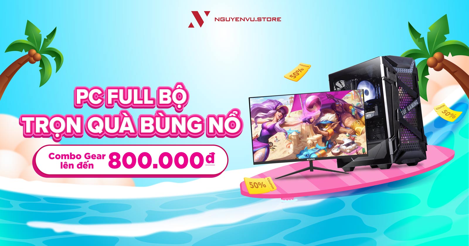 FULL BỘ PC TẶNG COMBO GEAR TRỊ GIÁ ĐẾN 800K